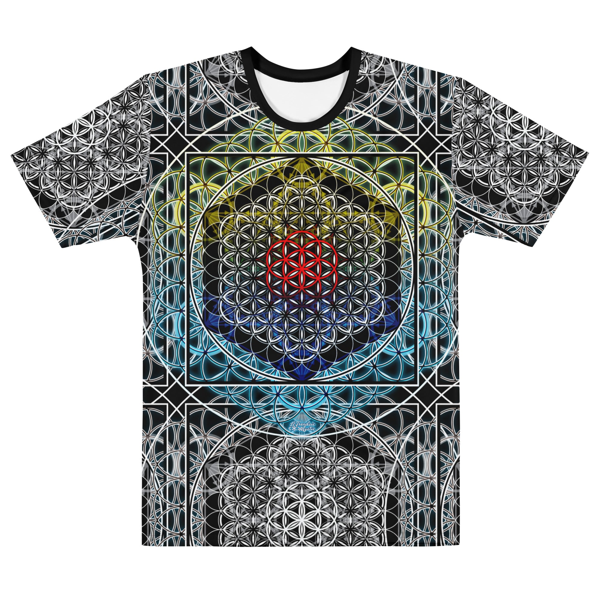 Resonant Architect | Geometry Tee | Men’s Cotton Crew Neck AOP T-shirt ...